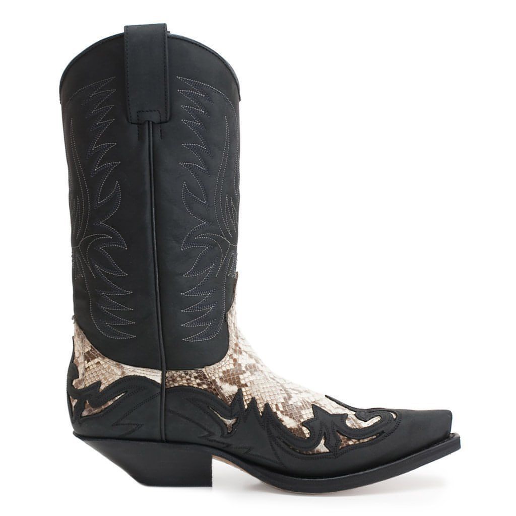 3241 Cuervo Sprinter Black-Natural Belly Python - SHOP-BOOTS